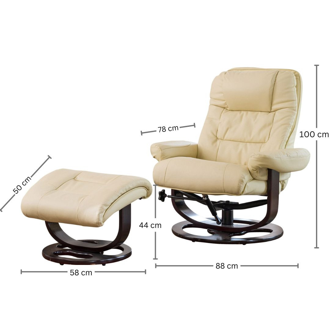 Traditional High Padded Swivel Recliner Chair (Standard) - Front Row ...