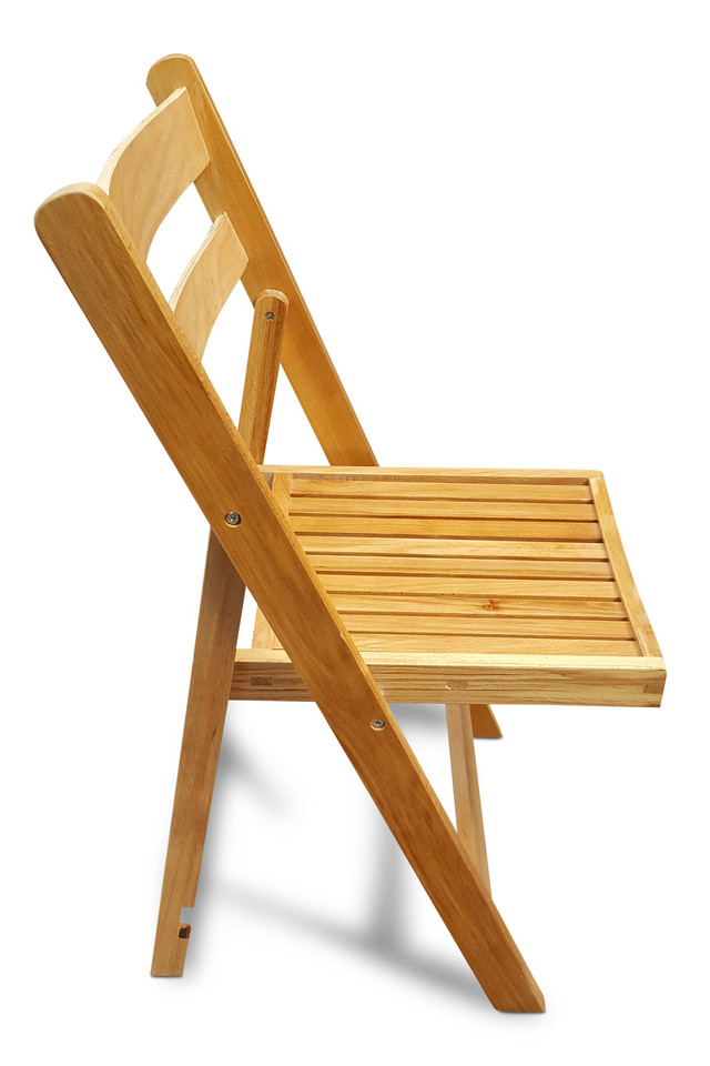 Wooden Folding Padded Chairs – Natural | Front Row Furniture