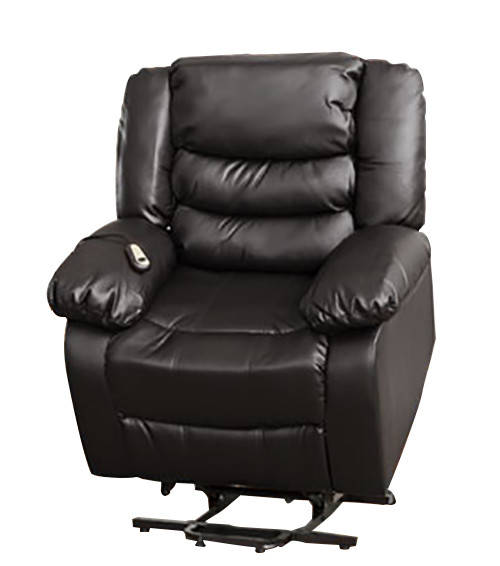 Waterfall Back Leather Electric Riser Recliner with Massage and Heat ...