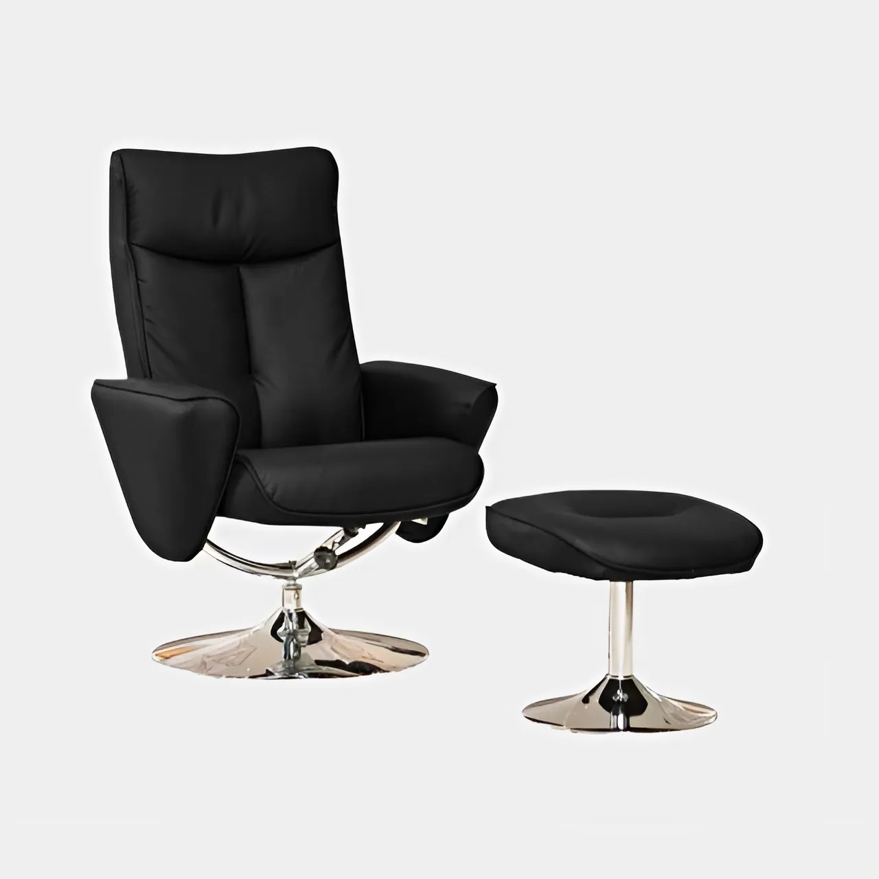 Sleek Contemporary Swivel Recliner Chair With Massage and Heat
