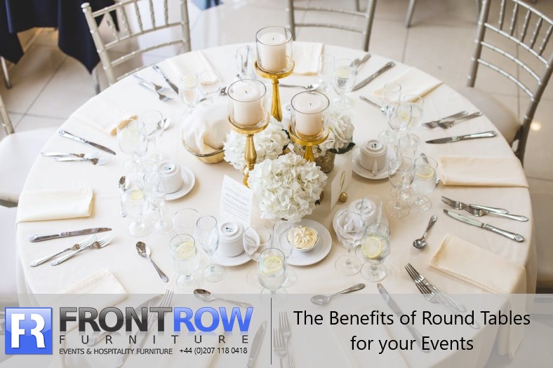 The Benefits of Round Tables for your Event - Front Row Furniture