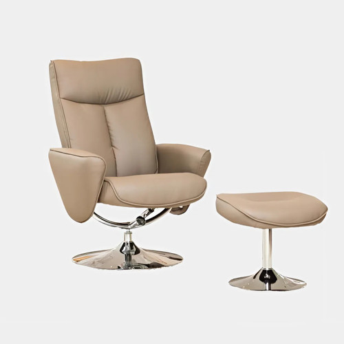 Sleek Contemporary Swivel Recliner Chair (Standard) - Front Row Furniture