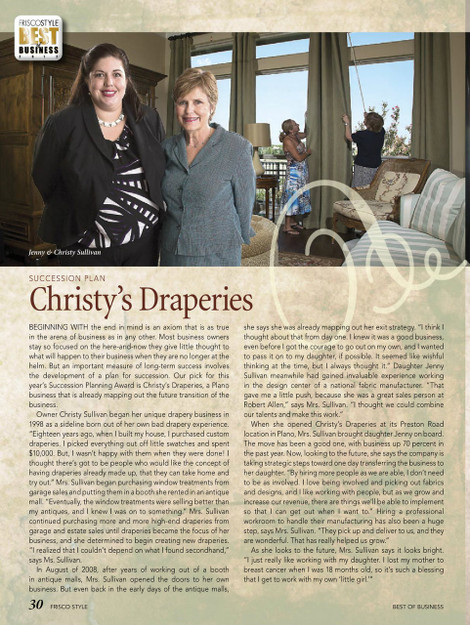Best of Business Award- Frisco Style Magazine 2012