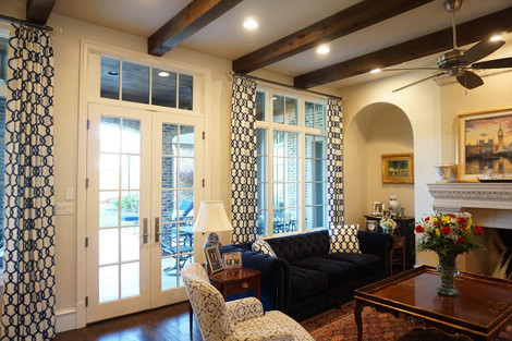 Patterned Panels in a Clients Living Room