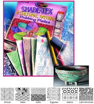Scratch Art Shade-Tex Rubbing Plates - Cultural Patterns Set - Plum Select