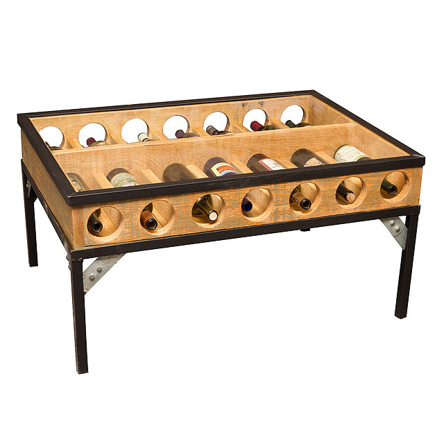 Wine Display Coffee Table - Plum Select
