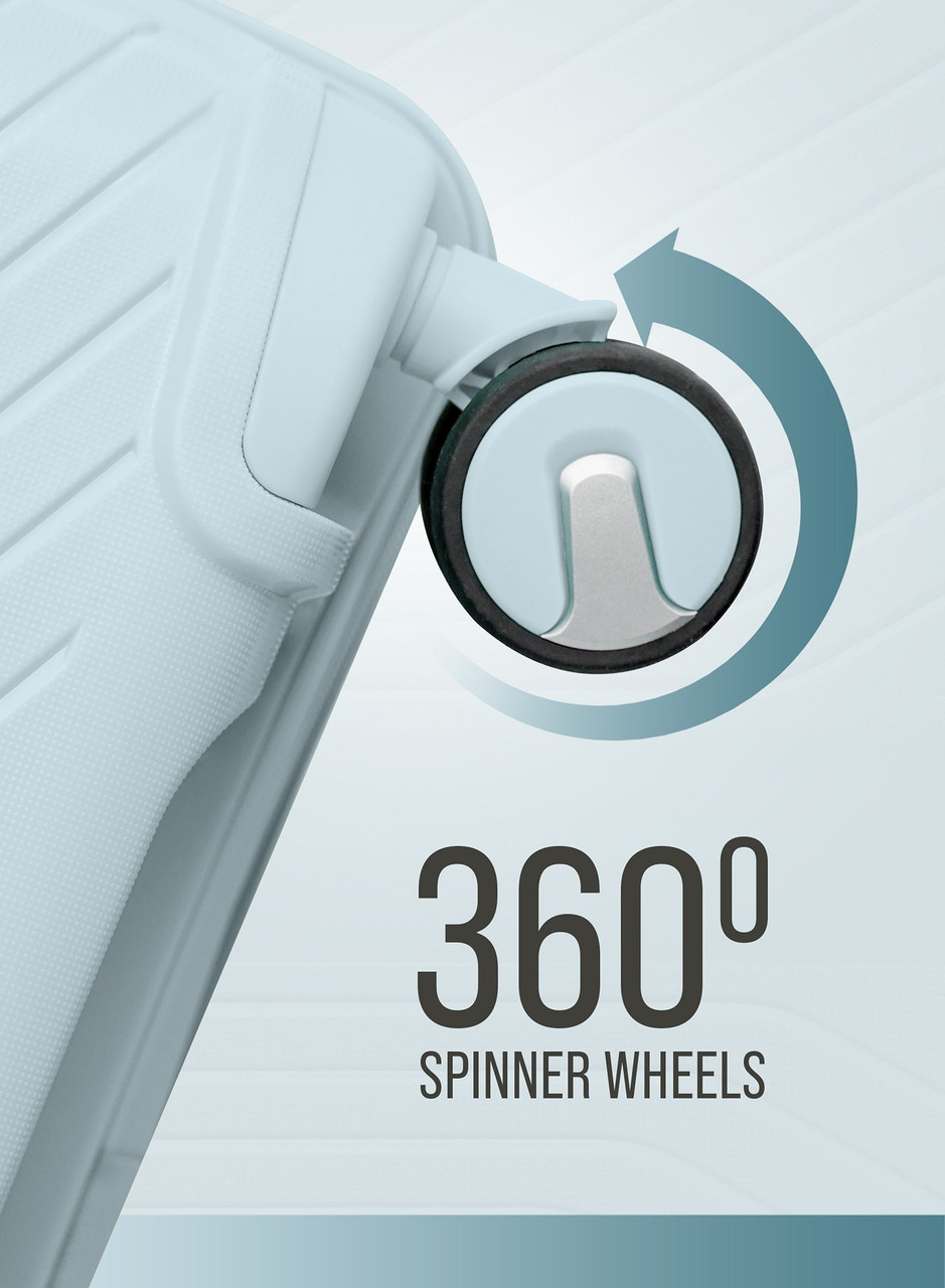 Spacious Blue Check-In Luggage (28 Inch): Polypropylene, Spinner