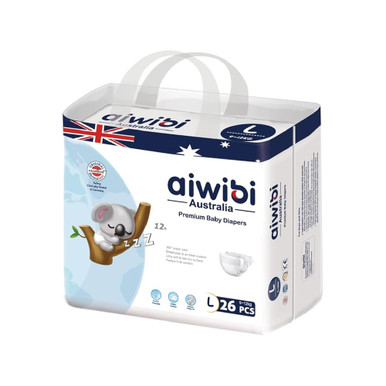 Buy Aiwibi Diapers Size L for 9 to 12 Kg 26 Pcs. | Deliver2Mum