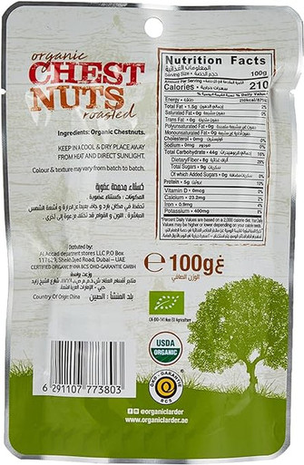 Organic Larder Roasted Chestnuts 100G Free Delivery for Busy Mums! Shop ...