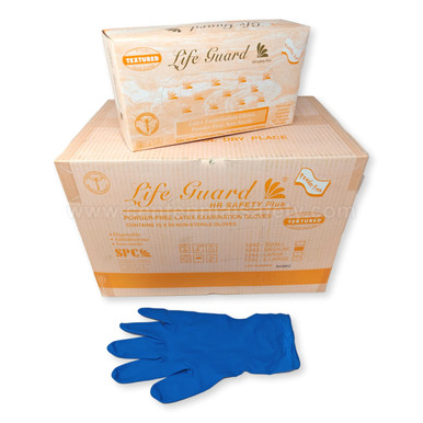 Life Guard® 14 mil High-Risk Latex Exam Gloves – Blue