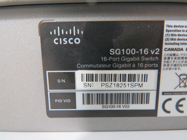Cisco SG100-16 16-Port Gigabit Switch 100-240V/50-60Hz ! WOW ...