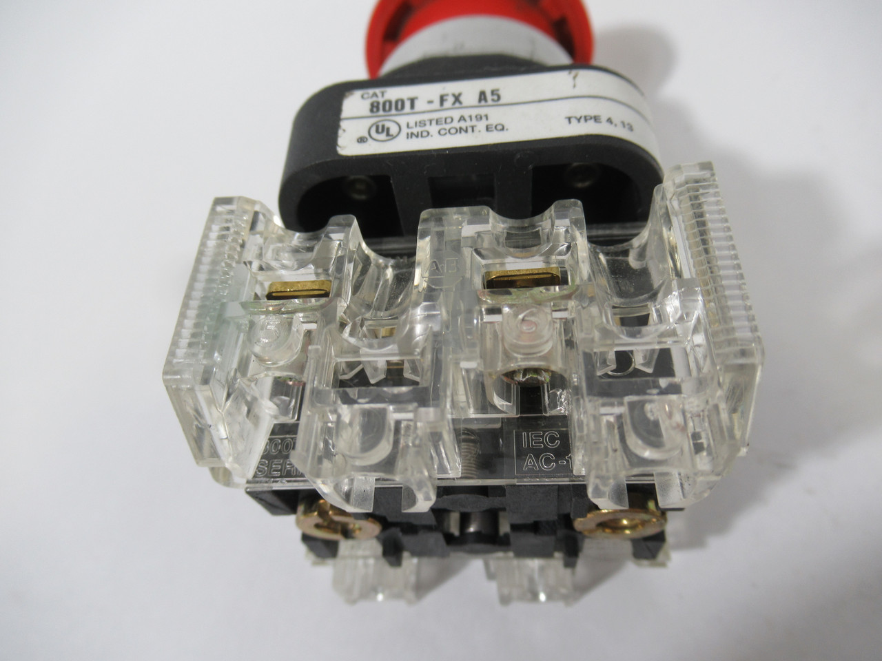 Allen-Bradley 800TC-FX6A5 Ser. T Push-Pull Emergency Stop Button 2NCLB ...