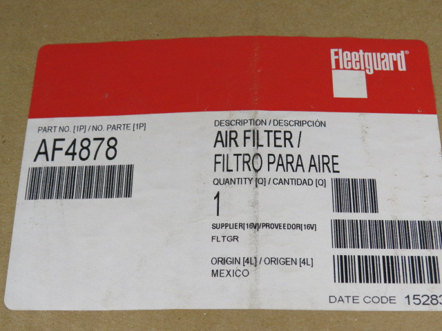 Fleetguard AF4878 Air Filter Element ! NEW ! - Industrial Automation Canada