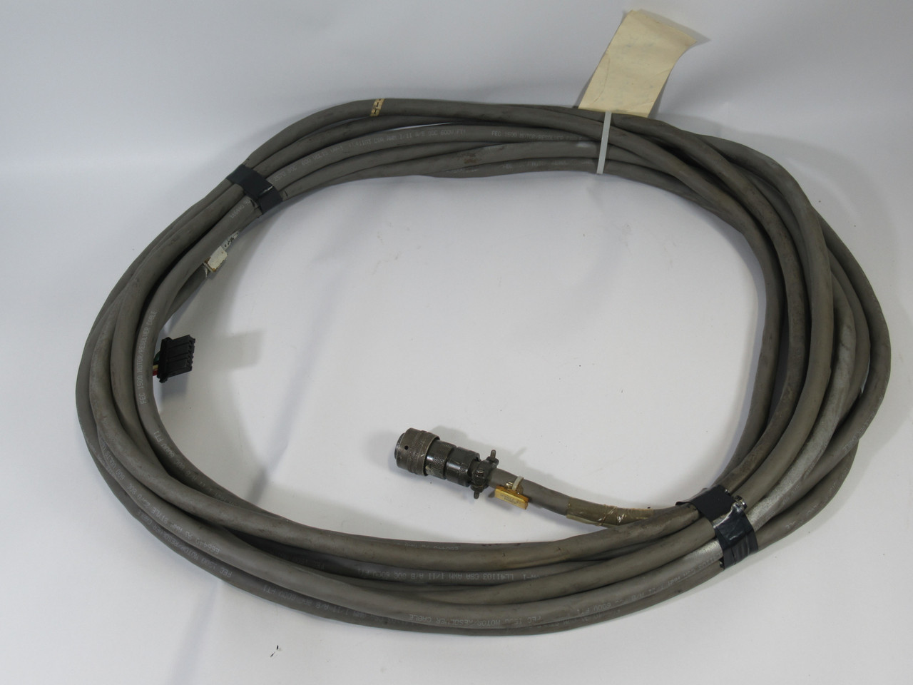 FEC FEC-1500 Grey Servo Motor Resolver Cable 600V M12 35' USED ...