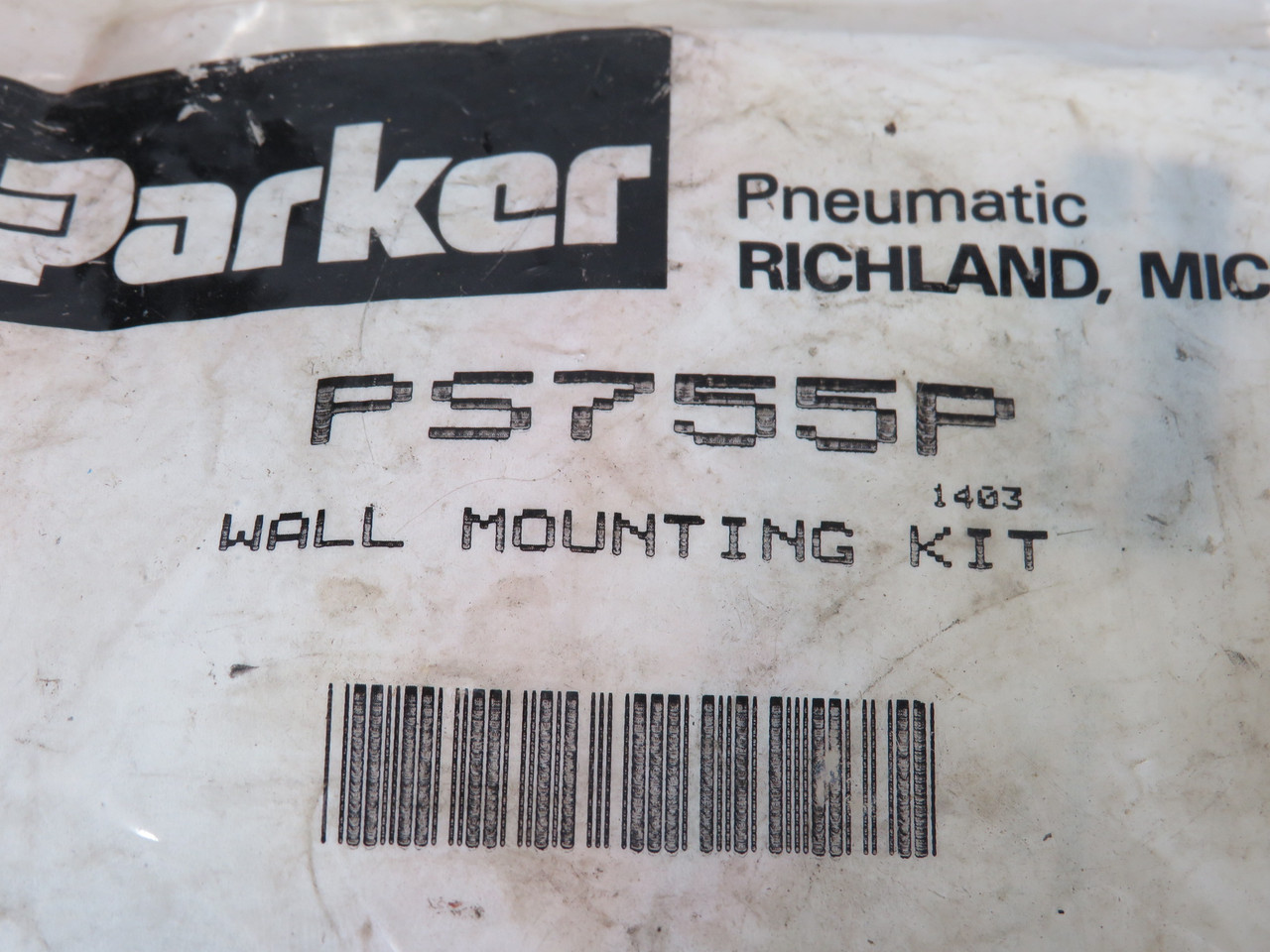 Parker PS755P Wall Mounting Bracket Kit for Filter Regulator Lubricator ...