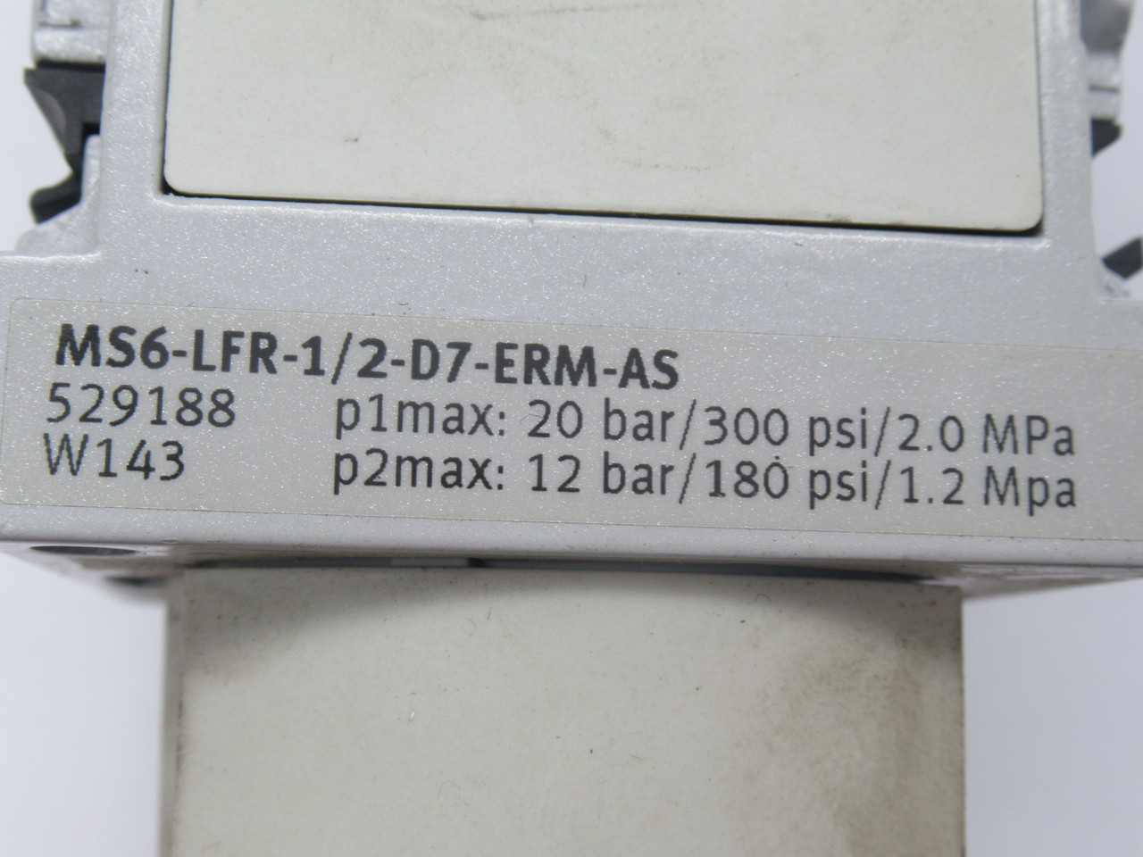 Festo MS6-LFR-1/2-D7-ERM-AS Filter Regulator Unit 529188 USED ...