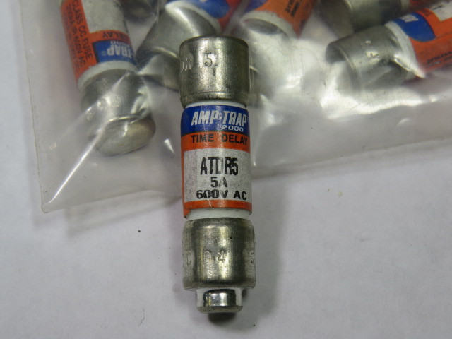 Amp-Trap ATDR5 Time Delay Fuse 5A 600V Lot of 10 ! WOW ! - Industrial ...