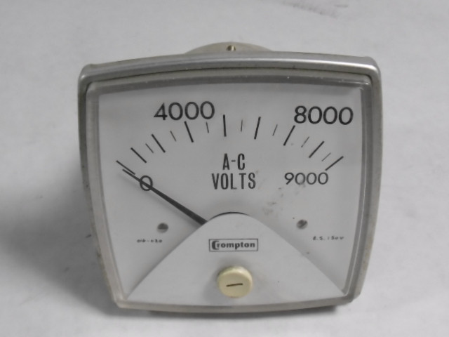 Crompton Instruments 016-02PA-PZ0.9000V AC Voltmeter 0-9000 150V USED ...