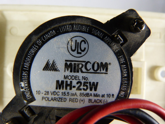 Mircom MH-25W Piezoelectric Mini Horn - White 10-28VDC ! WOW ...