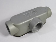 Crouse-Hinds T49 Aluminum Condulet Body 1-1/4" T-Shape C/W Cover ...