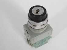 Idec ASW2K20 22mm Key Switch 2 Position 2NO 10A@600V *No Key* USED ...