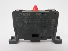 Sprecher + Schuh D7-BX01 Push Button Contact Block 1NC 10A@690V USED ...