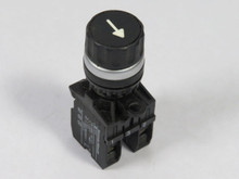 Klockner-Moeller M22-WR3 Selector Switch 3-Pos 2NO Black w/White Arrow ...