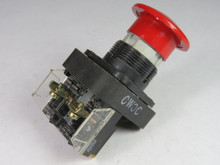Allen-Bradley 800H-DR6D2 Ser F Push Button Red Mushroom Head 1NC USED ...