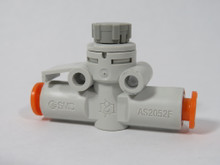 SMC AS2052F-07A Flow Control Valve 1/4" Tubing OD NOP - Industrial ...