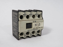 Klockner-Moeller 22DILM Auxiliary Contact Block 2NO 2NC 600V 16A USED ...
