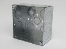 Raco 233 4" Square Electrical Box 2-1/8" Deep 1/2-3/4-1" Knockouts NOP ...