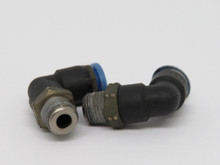 SPC PL1/4-N01U Push-In Elbow Fitting 1/8" NPT 1/4" Tubing OD Lot of 2 ...