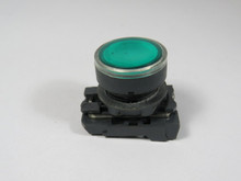 Telemecanique ZB5-AW333 Green Push Button Operator w/ Mounting Latch ...