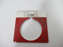 Allen-Bradley 800T-X550 Metal Push Button Legend Plate STOP USED ...