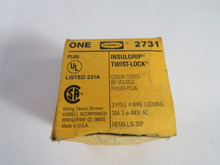 Hubbell 2731 Insulgrip Twist-Lock Plug 30A 480V 4-Wire ! NEW ...