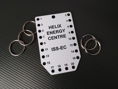 60 x 93mm, 20 Ring, Plastic Key Holder