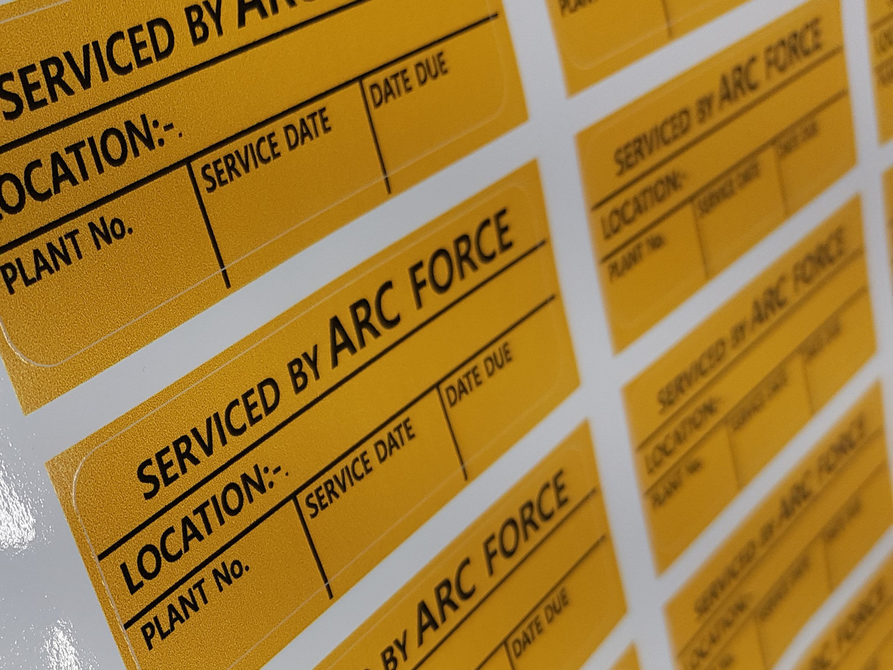 Customised 75 x 30mm Management Asset Tags (Printed Vinyl)