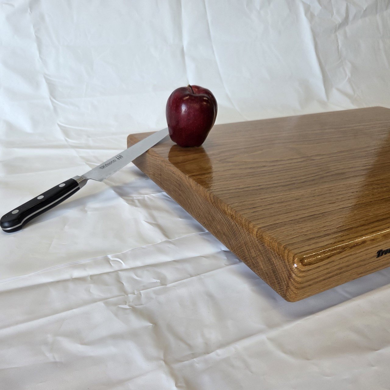 Extra-large oak cutting board - 1 piece, organic, natural