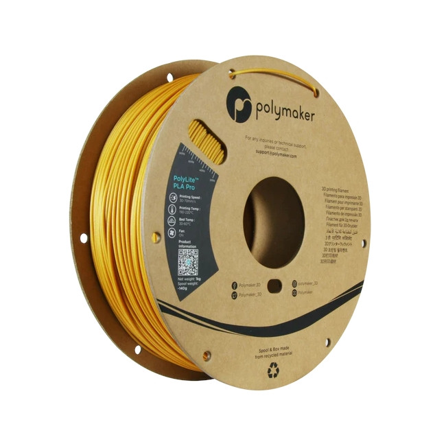 Metallic Gold PLA Pro - PolyLite™ | Partsbuilt 3D