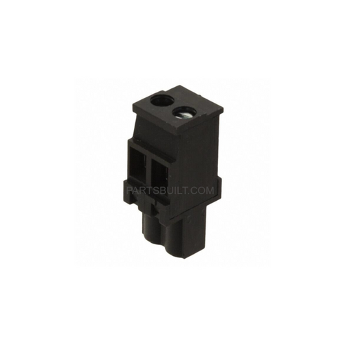 2 POS, 5.08mm, 15 AMP Black Terminal Block Plug | Partsbuilt 3D