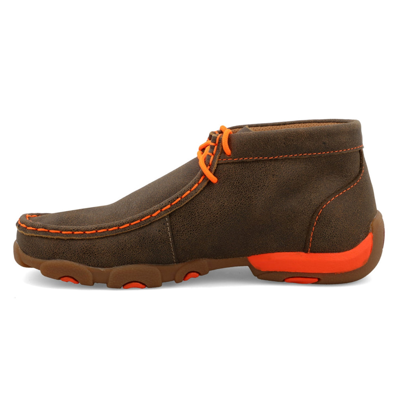 YDM0006 BOMBER/NEON ORANGE KIDS CHUKKA DRIVING MOC TWISTED X, INC.
