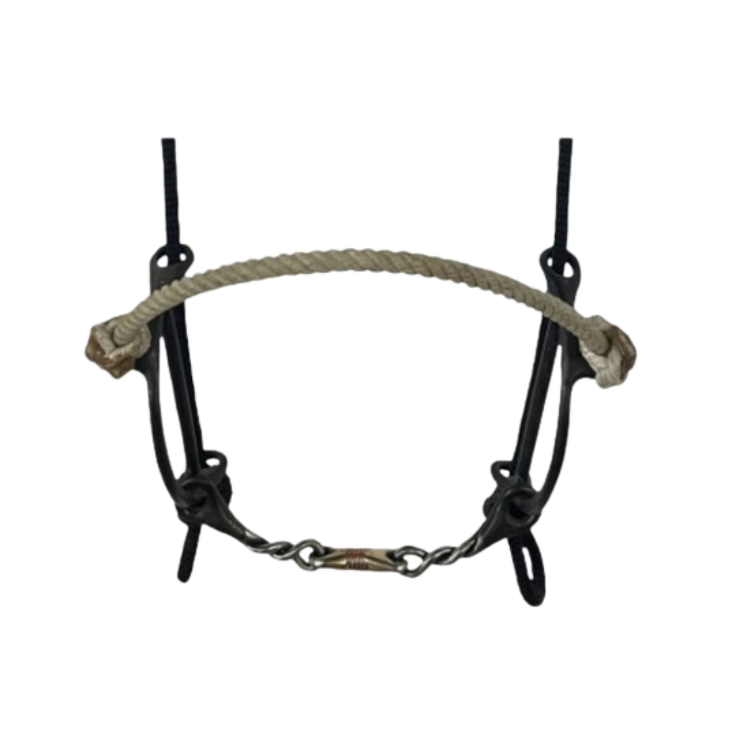 N3-82 Dutton Bits Twisted Dogbone Draw Gag with Rope Nose