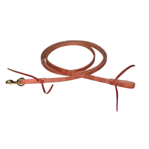 Ray's 5/8" Harness Leather Flat Roping Rein