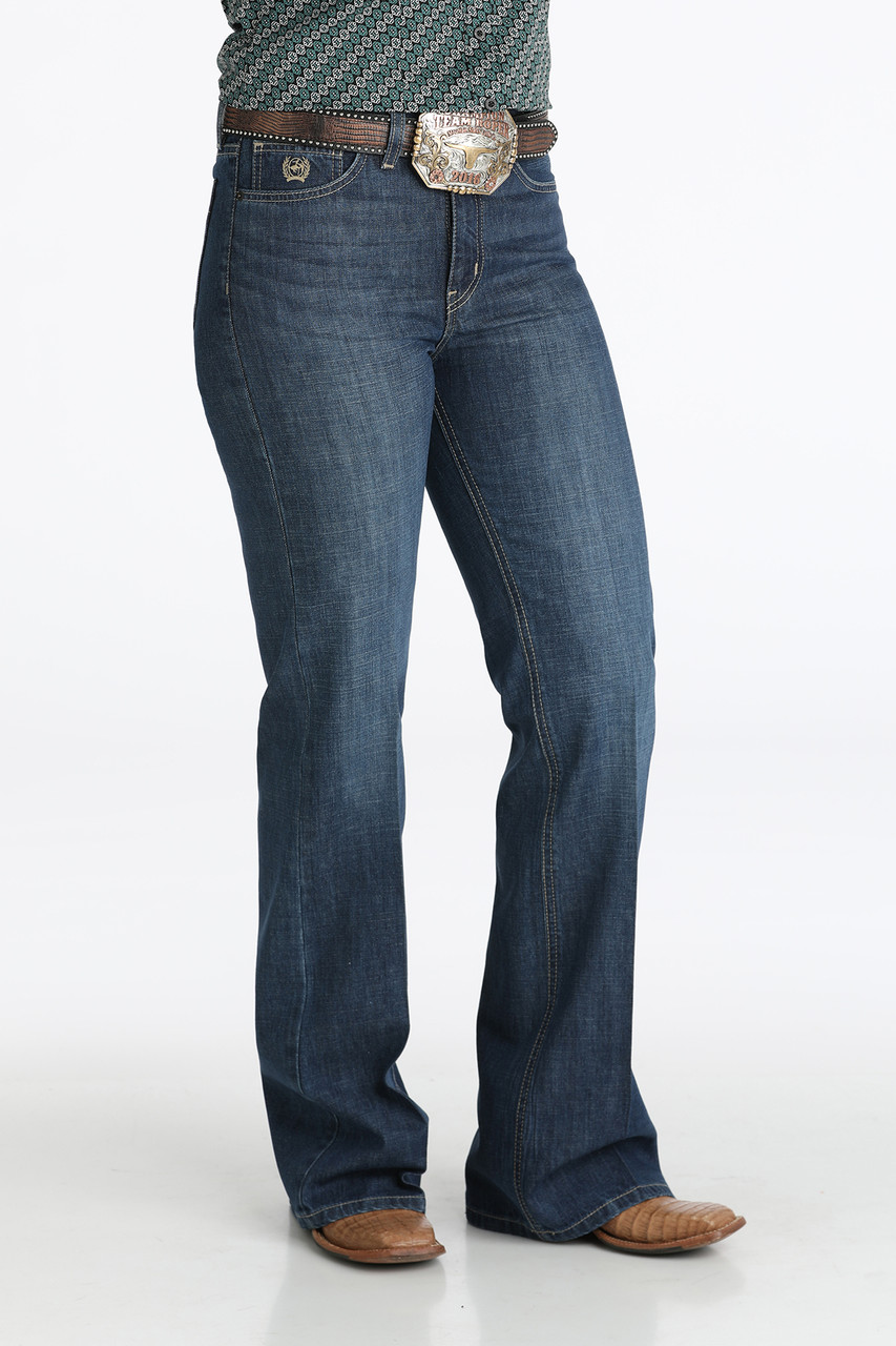 MJ84254001 Cinch Women's Tatum Dark Stone High Rise Trouser
