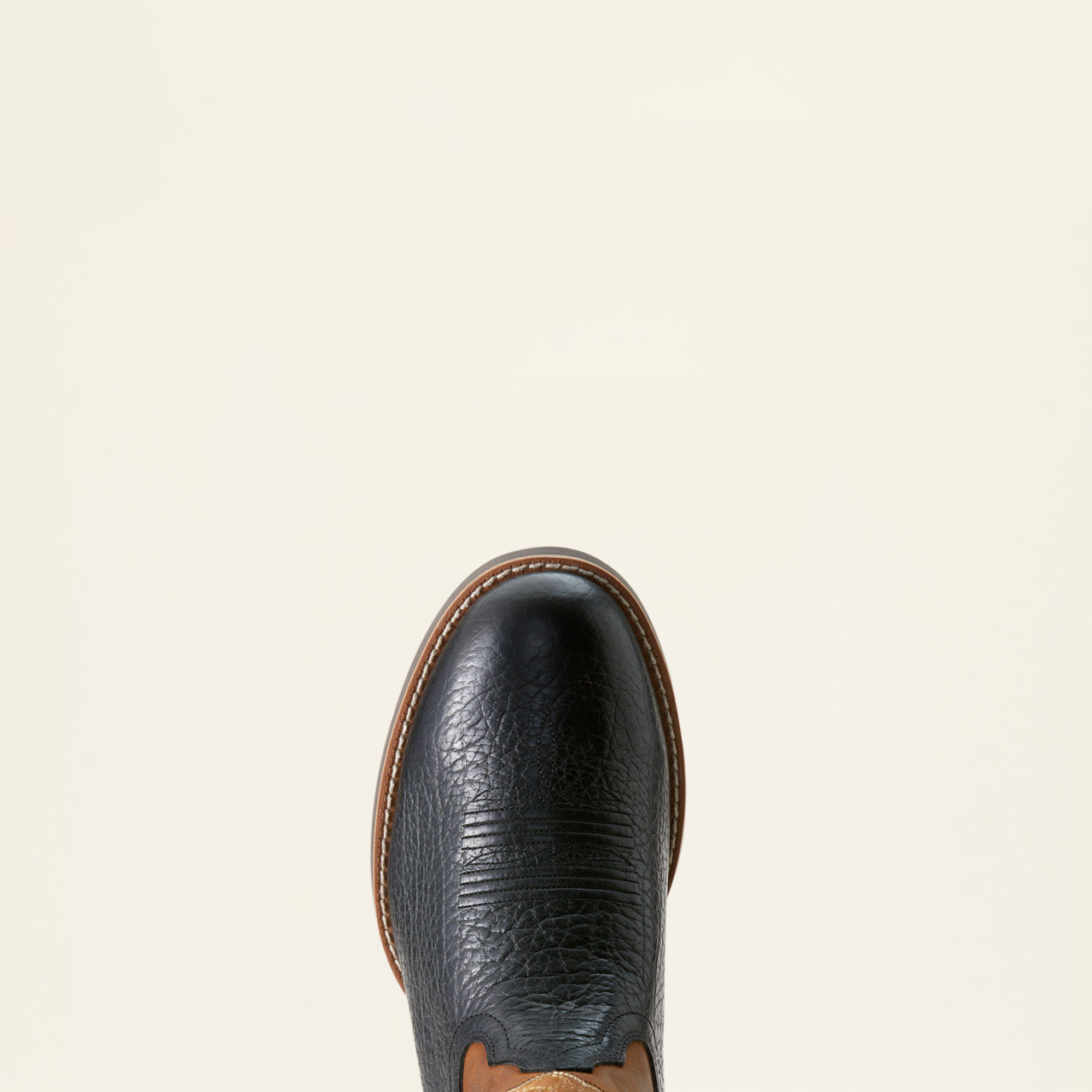 10053659 Ariat Men's Black Weathered Chestnut Sport Stratten Cowboy Boot