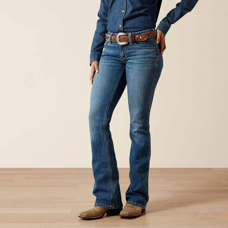 Ariat Women's Ithica Mid Rise Aisha Boot Cut Jean