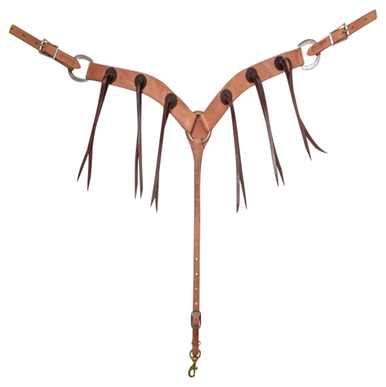 BC2WHRS Martin 2" Harness Breastcollar with Rosettes & Strings