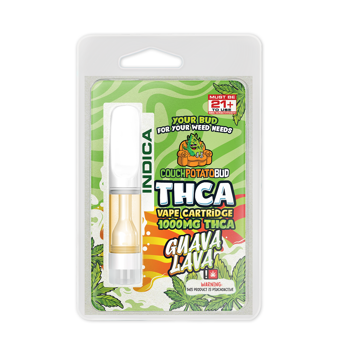 THCa Vape Cart 1ml - Guava Lava (Indica)