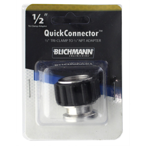 Blichmann QuickConnector Tri-Clamp Adapter - .5" TC x .5" NPT - Home ...