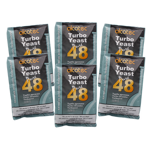 Alcotec 48 Hour Turbo Yeast, 135g (6 Packs) - Home Brew Ohio